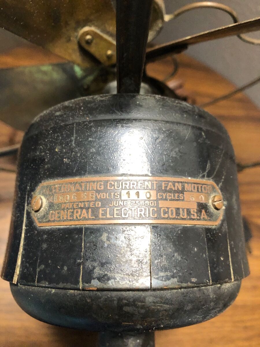 Fanning from the road GE all brass and R&M double diamond pedestal fans ...